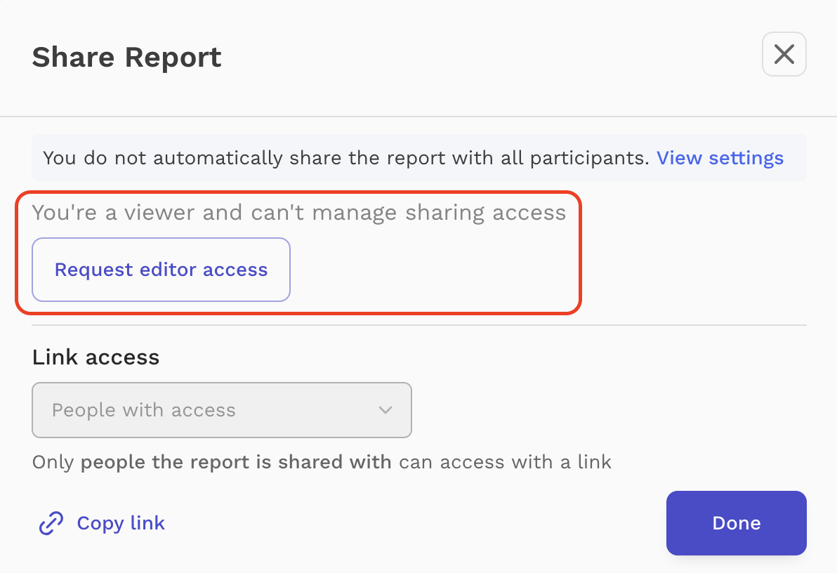 How can I manage access to an existing report? – Read Help Center