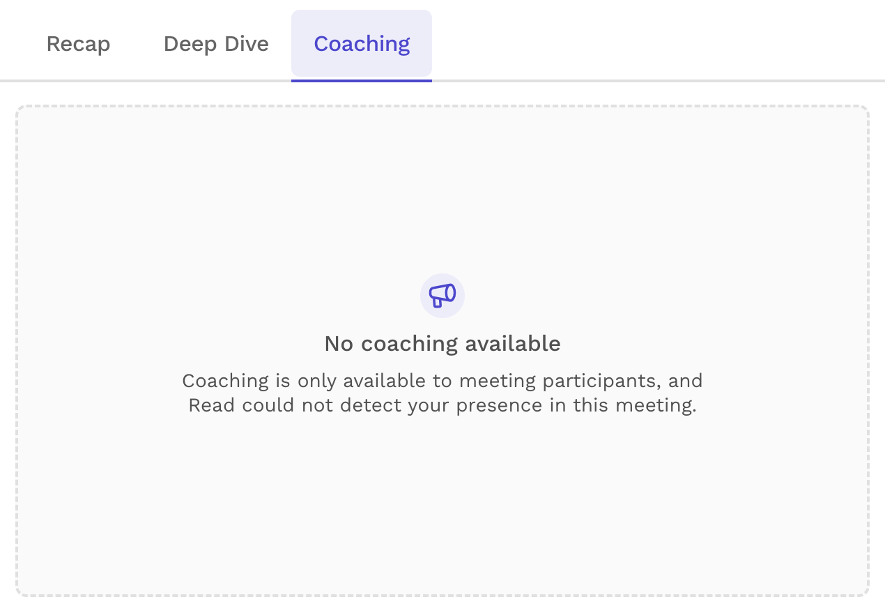 Why is coaching not available on my report? – Read Help Center