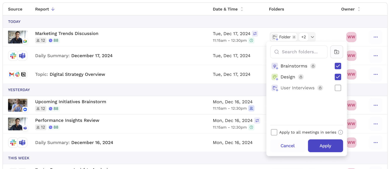 Add or remove reports from folders – Read Help Center